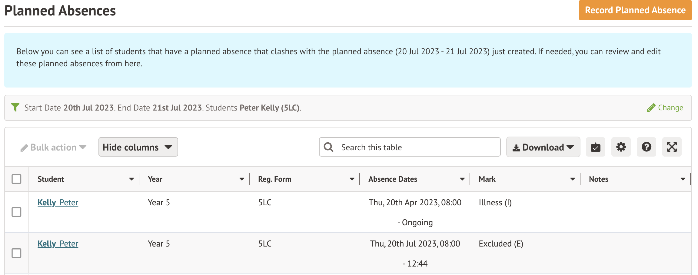 Creating a Suspension – Arbor Help Centre