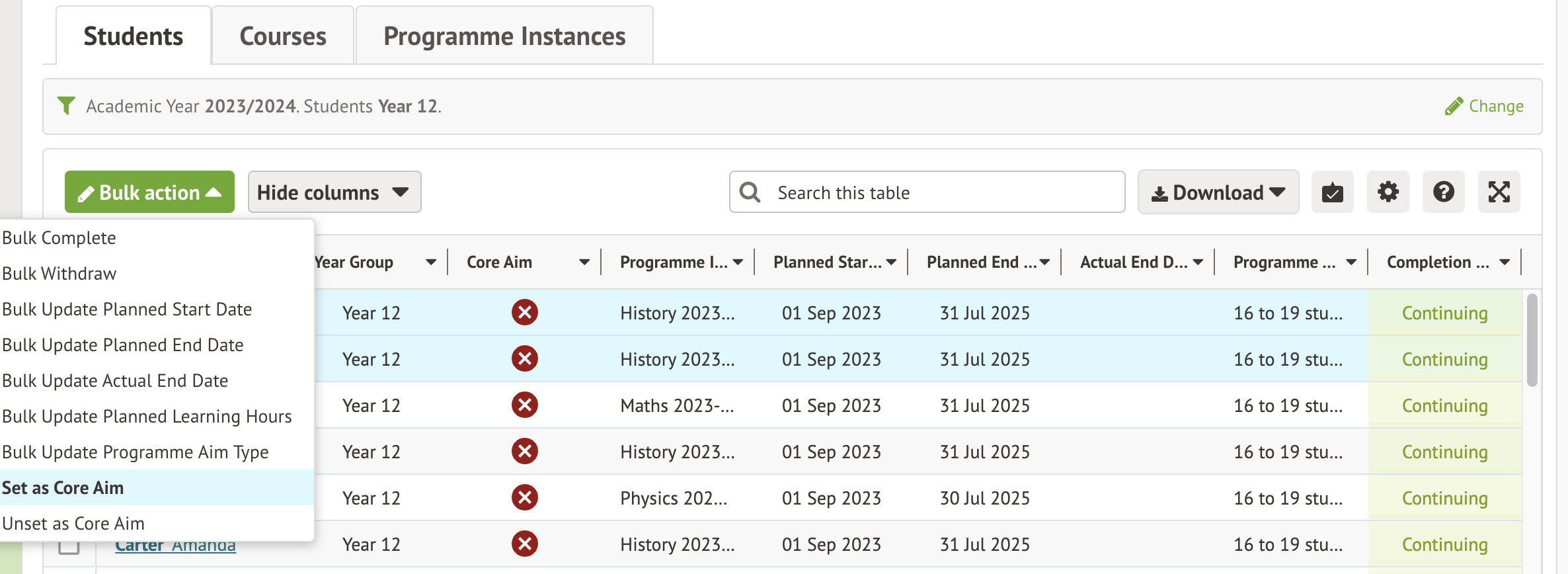 Learning Aims and Core Learning Aims for Post-16 – Arbor Help Centre