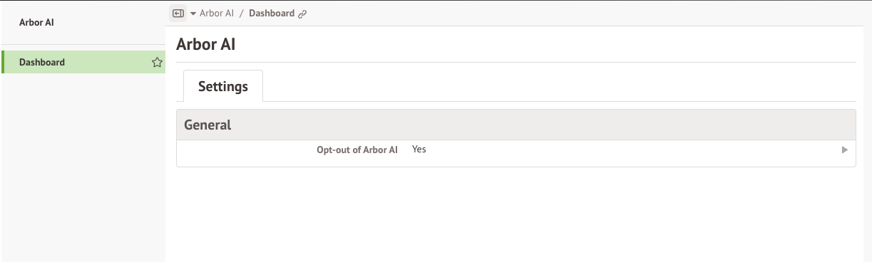 Managing Arbor AI – Arbor Help Centre