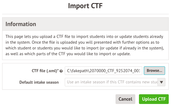 Prevent duplicate profiles when importing a CTF – Arbor Help Centre