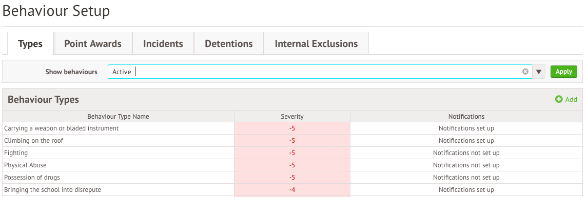 Setting up Behaviour in Arbor – Arbor Education