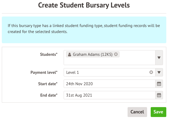 Setting up and managing Bursary records – Arbor Help Centre