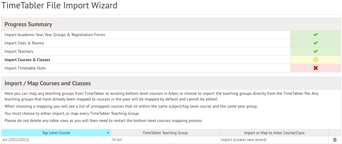 Importing a timetable from TimeTabler – Arbor Help Centre