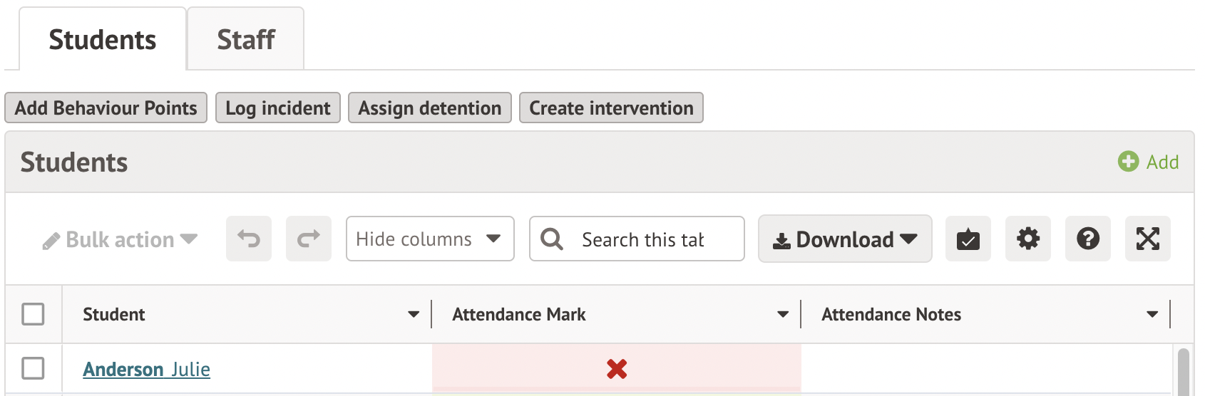Managing my class from the Lesson Dashboard Overview – Arbor Help Centre