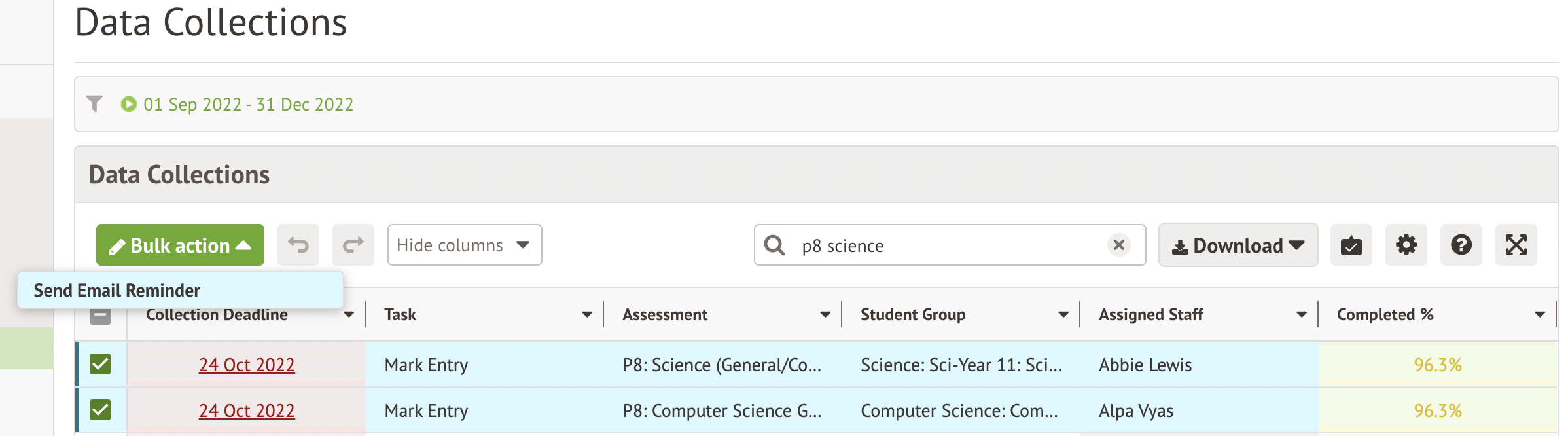 Manage data drops using Data Collection Policies – Arbor Help Centre